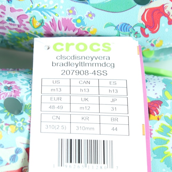 CROCS | Shoes | Crocs Disney Vera Bradley Little Mermaid Ariel Flounder ...